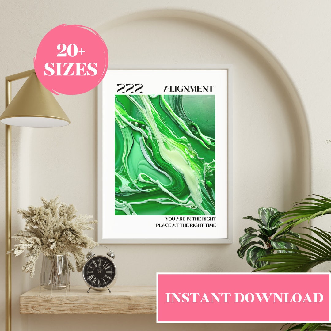 222 Angel Number Poster 222 Printable Art Digital Download - Etsy