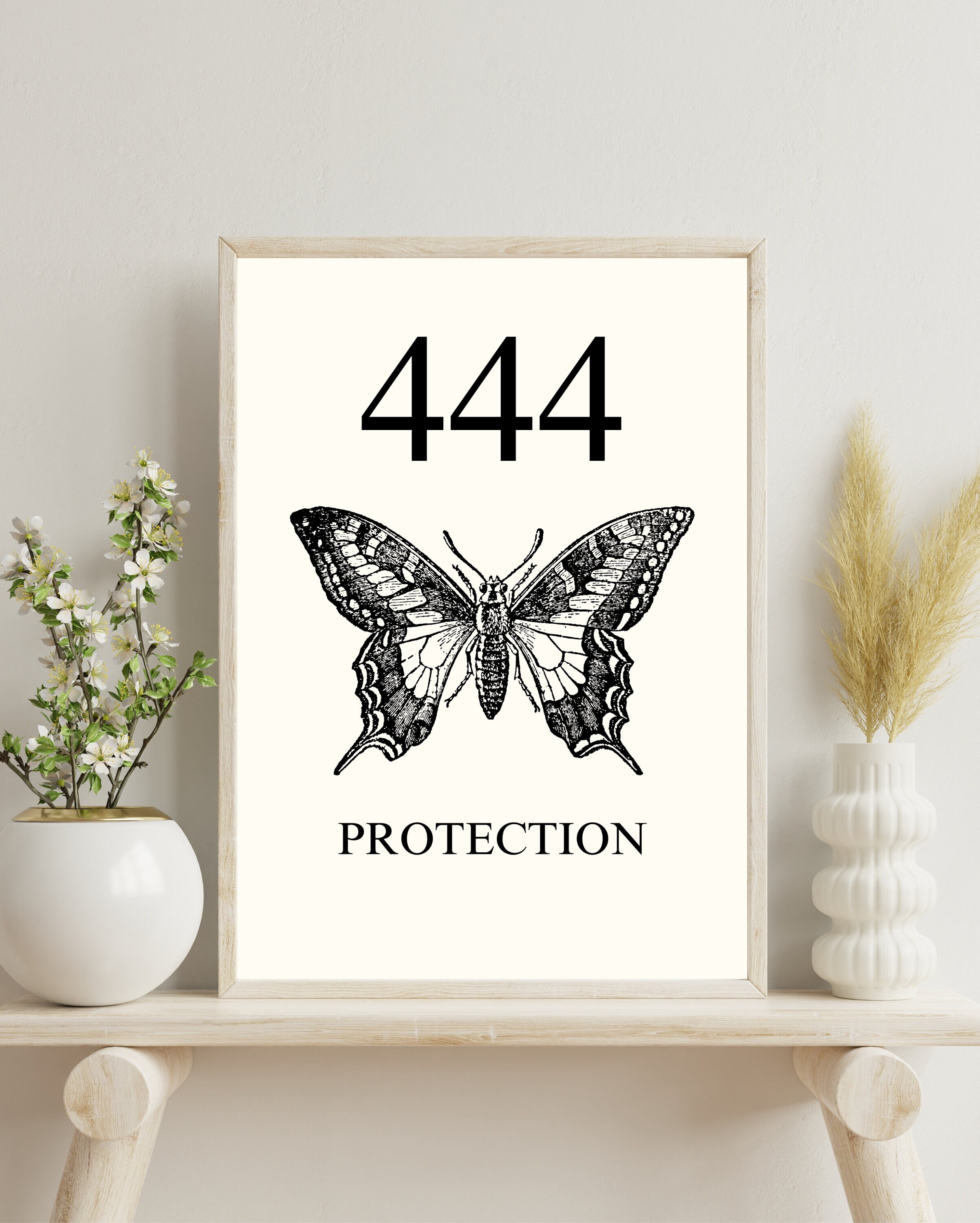 444 Angel Number Poster 444 Wall Print Angel Number 444 Poster ...