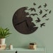 Birds Wall Clock, Bird Flying Clock, Modern Wall Clock Unique ...