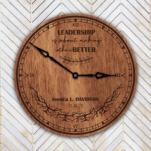 Personalized Retirement Clock, Custom Retirement Clock, Leadership ...