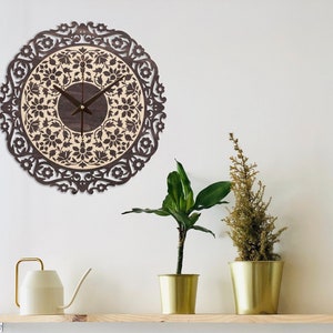 Wall Clock Flower,large Wall Clock Flower,wall Clock Floral,wall Clock ...