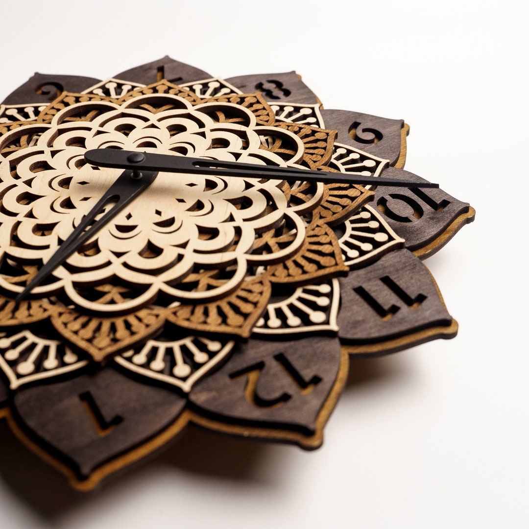 Mandala Wood Wall Art,mandala Wood Wall Decor,mandala Wall Clock ...