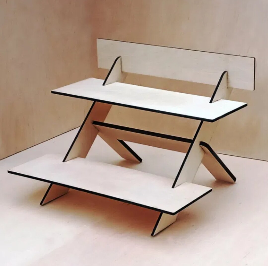 Figure Display Shelf, Display Shelf Stand,2-tier Display Stand, Wood ...