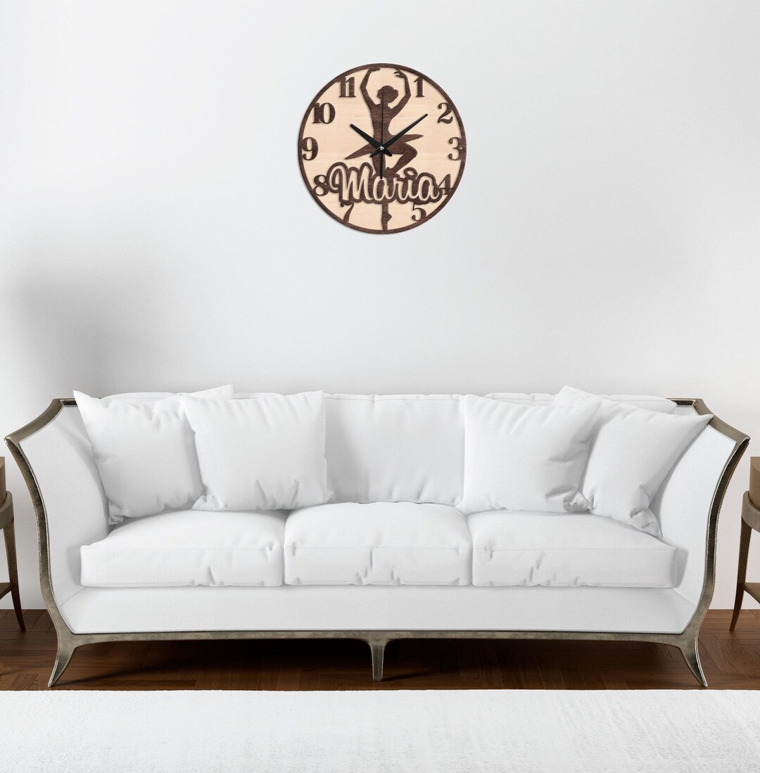 Custom Ballerina Wall Art, Ballerina Clock Wall Clock, Dance Wall Clock ...