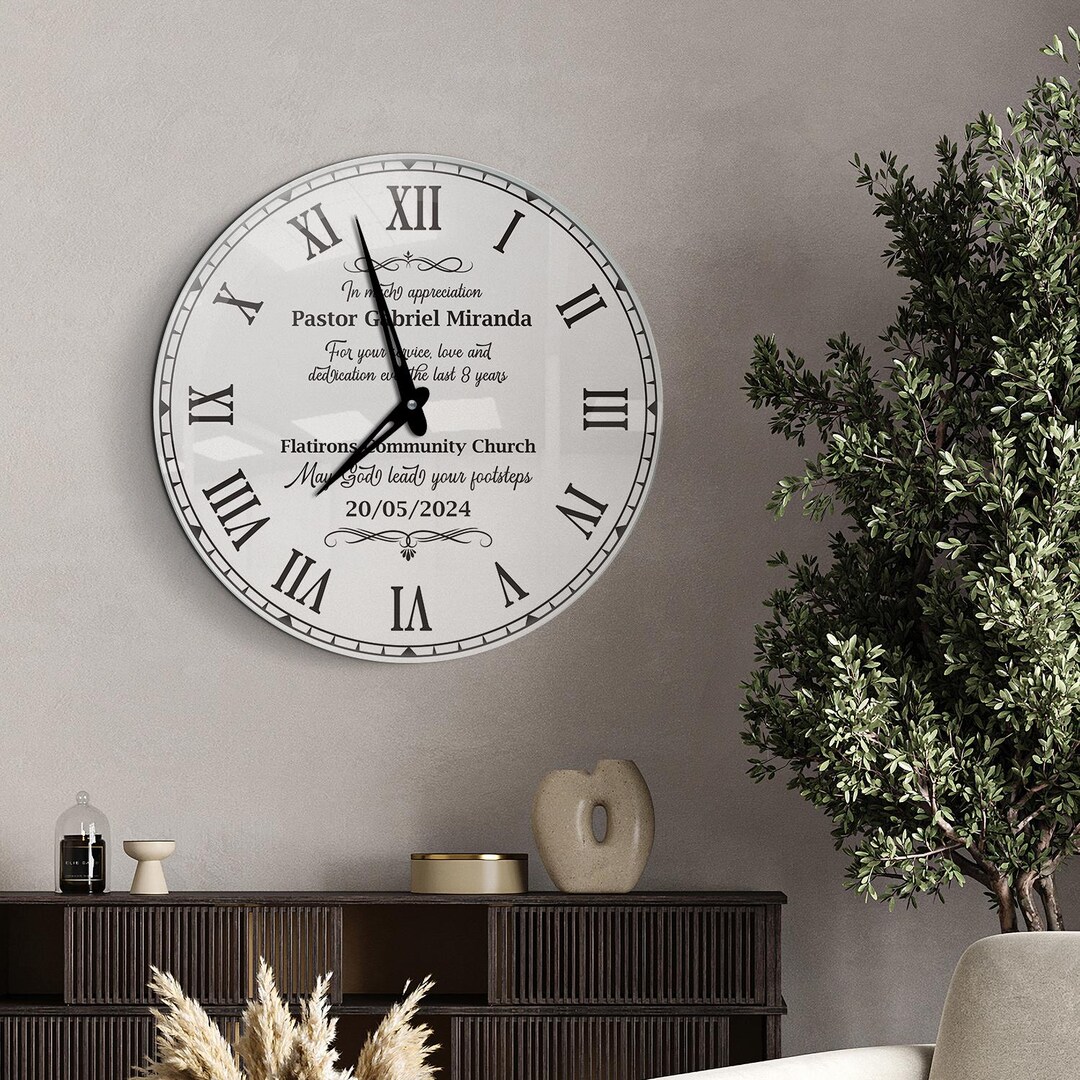 Pastor Retirement Gift Clock, Pastor Appreciation Gift Clock, Pastor ...