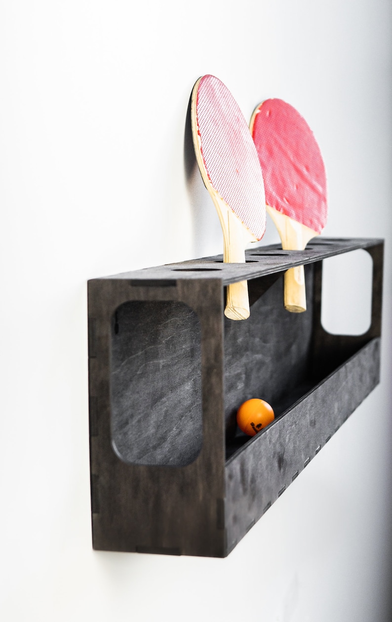 6 Ping Pong Paddle Holder Tennis Paddle and Ball Rack Ping - Etsy