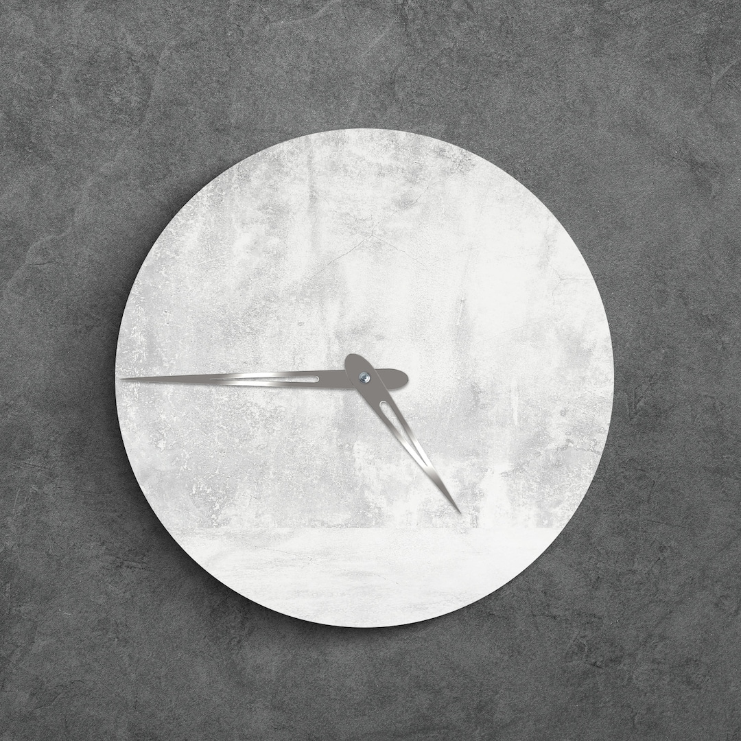 Resin Wall Clock, Gray Wall Clock, Design Wall Clock, Modern Wall Clock ...