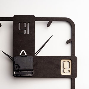 Square Wood Wall Clock, Minimalist Wall Clock, Nordic Wall Clock ...