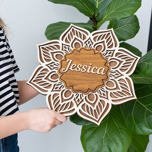 Mandala Name Sign, Custom Mandala Wall Art, Flower Mandala Name Decor ...