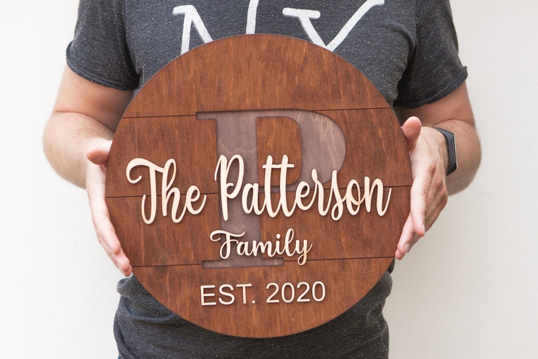 Round Family Sign,wood Family Sign,wood Pallet Sign,pallet Sign Last ...