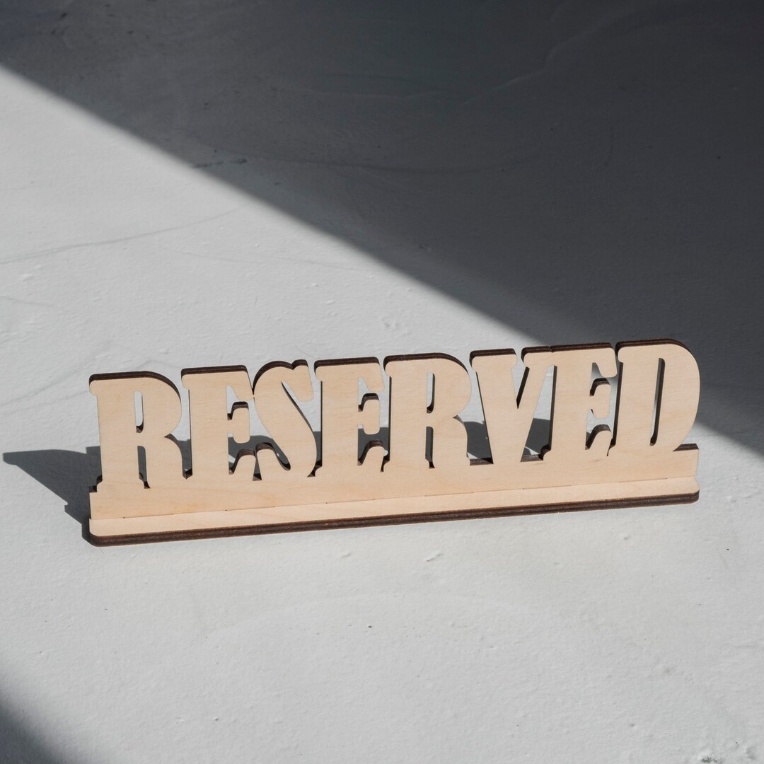 Wood Reserved Sign for Restaurant, Reserved Sign for Table, Dining Room ...