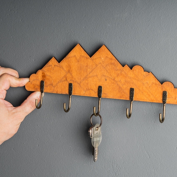 Mountain Key Rack - Etsy