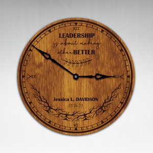 Personalized Retirement Clock, Custom Retirement Clock, Leadership ...