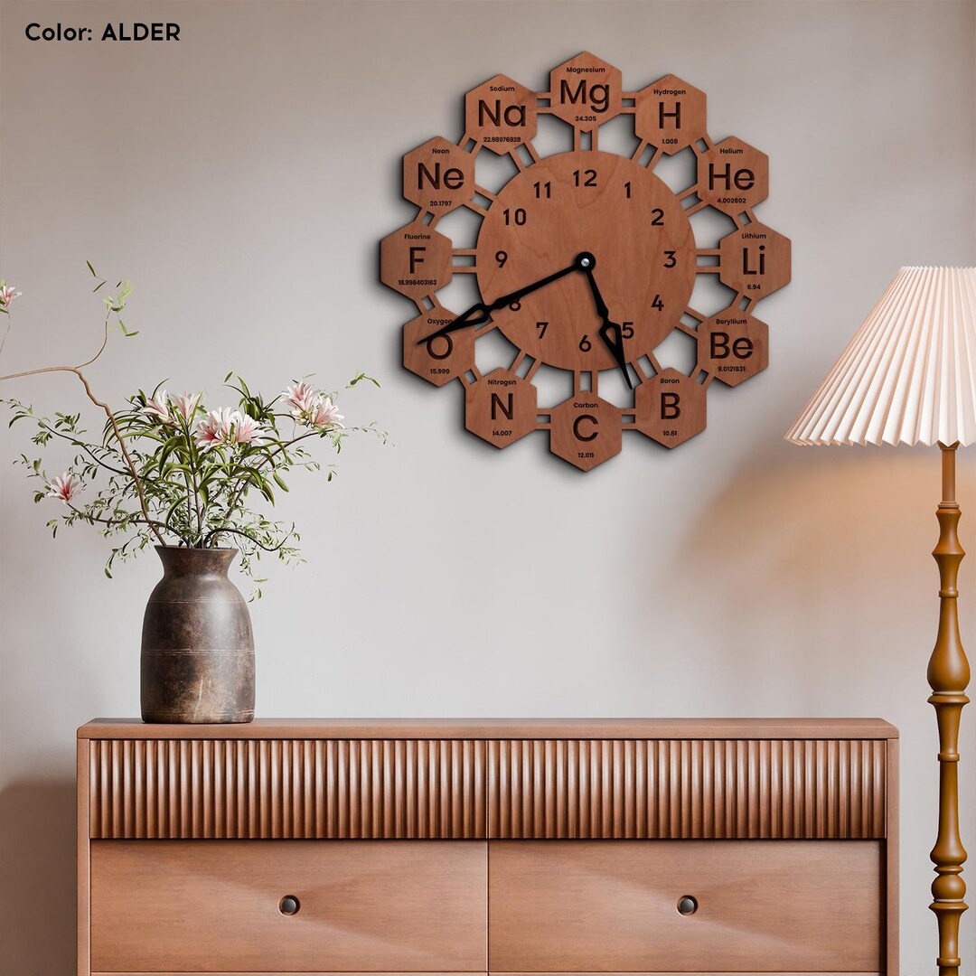 Periodic Table Clock, Chemistry Elements Clock, Chemistry Clock ...