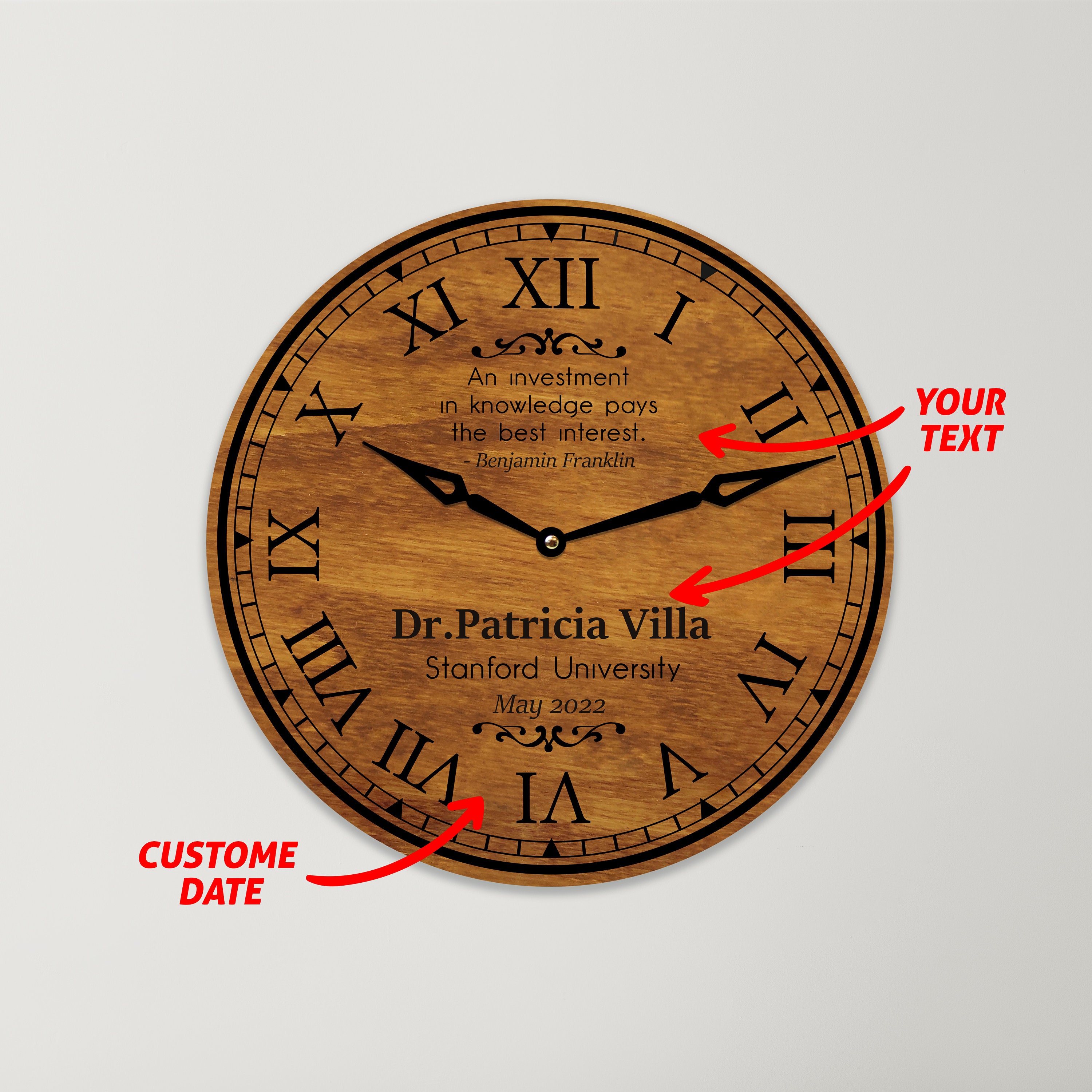 Graduation Clock, Med Student Gift, Doctorate Degree Gifts, Phd ...