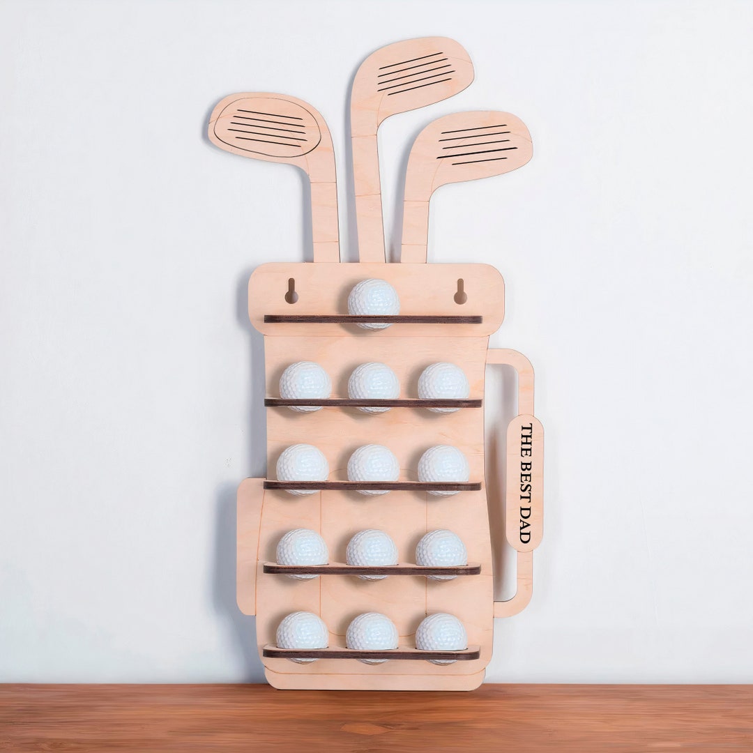 Personalized Golf Ball Display, Wood Golf Ball Display, Custom Golf ...