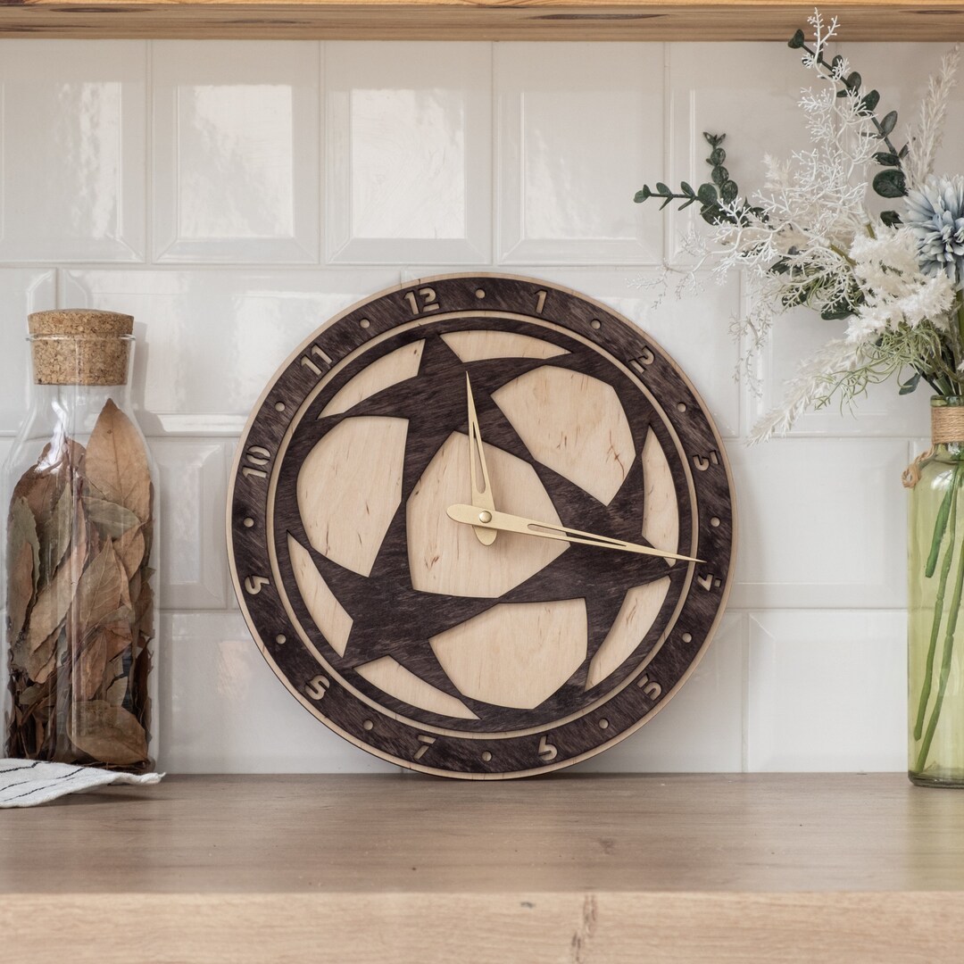 Soccer Wall Clock, Football Clock, Sport Wall Clock, Man Cave Wall ...