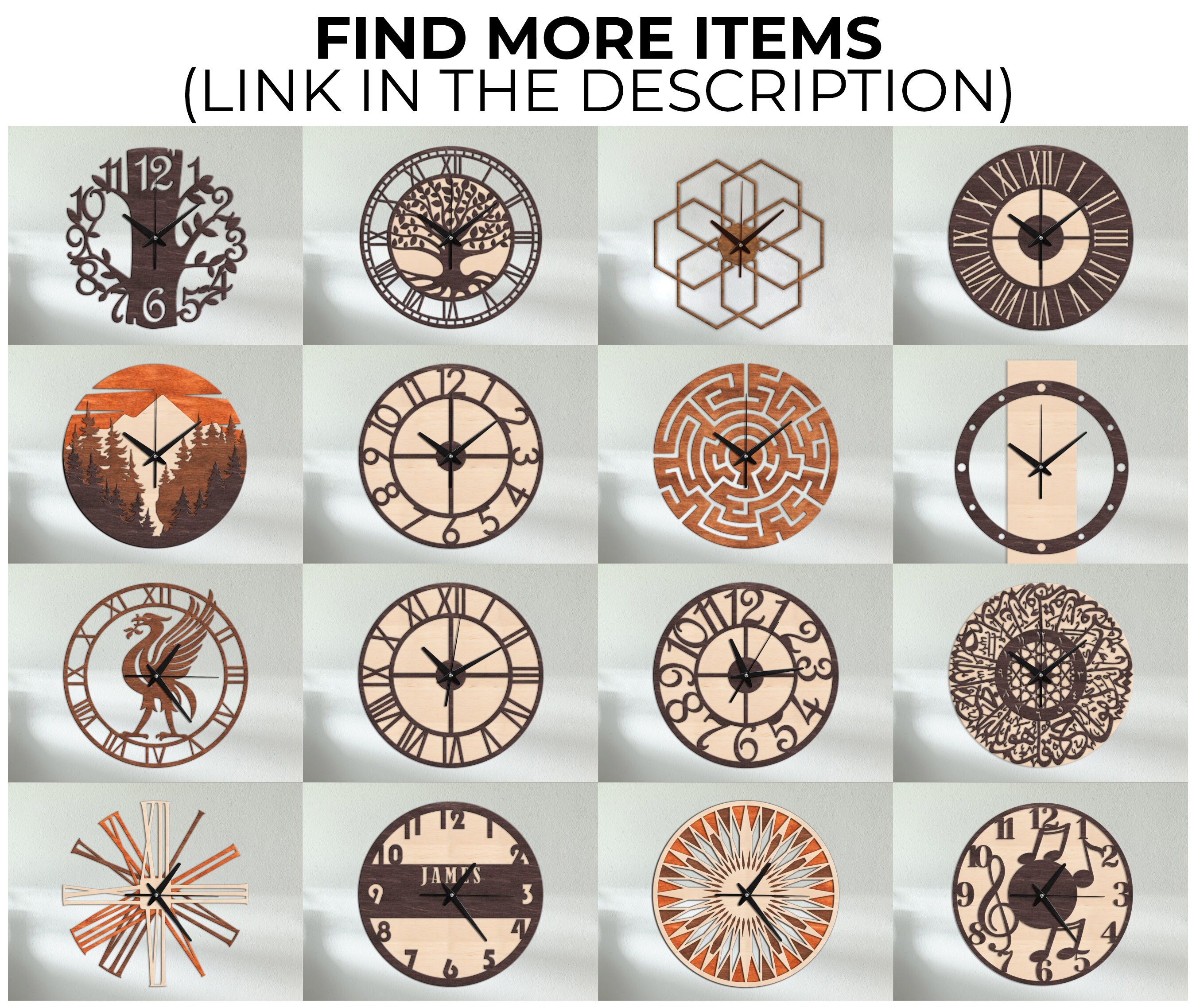 Tree Wall Clocktree Wood Wall Arttree Wood Clockwood Wall | Etsy