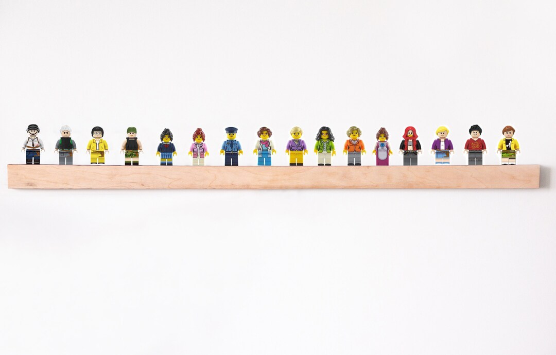 Minifigure Display Stand, Minifigure Shelves, Rails for Wall, Display ...