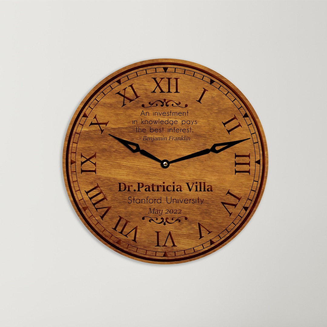 Graduation Clock, Med Student Gift, Doctorate Degree Gifts, Phd ...