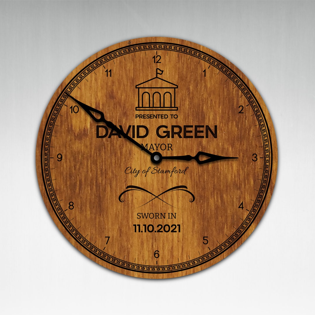 Gifts for Retiring Mayor, Mayor Gifts, Retirement Clock Gift, City ...