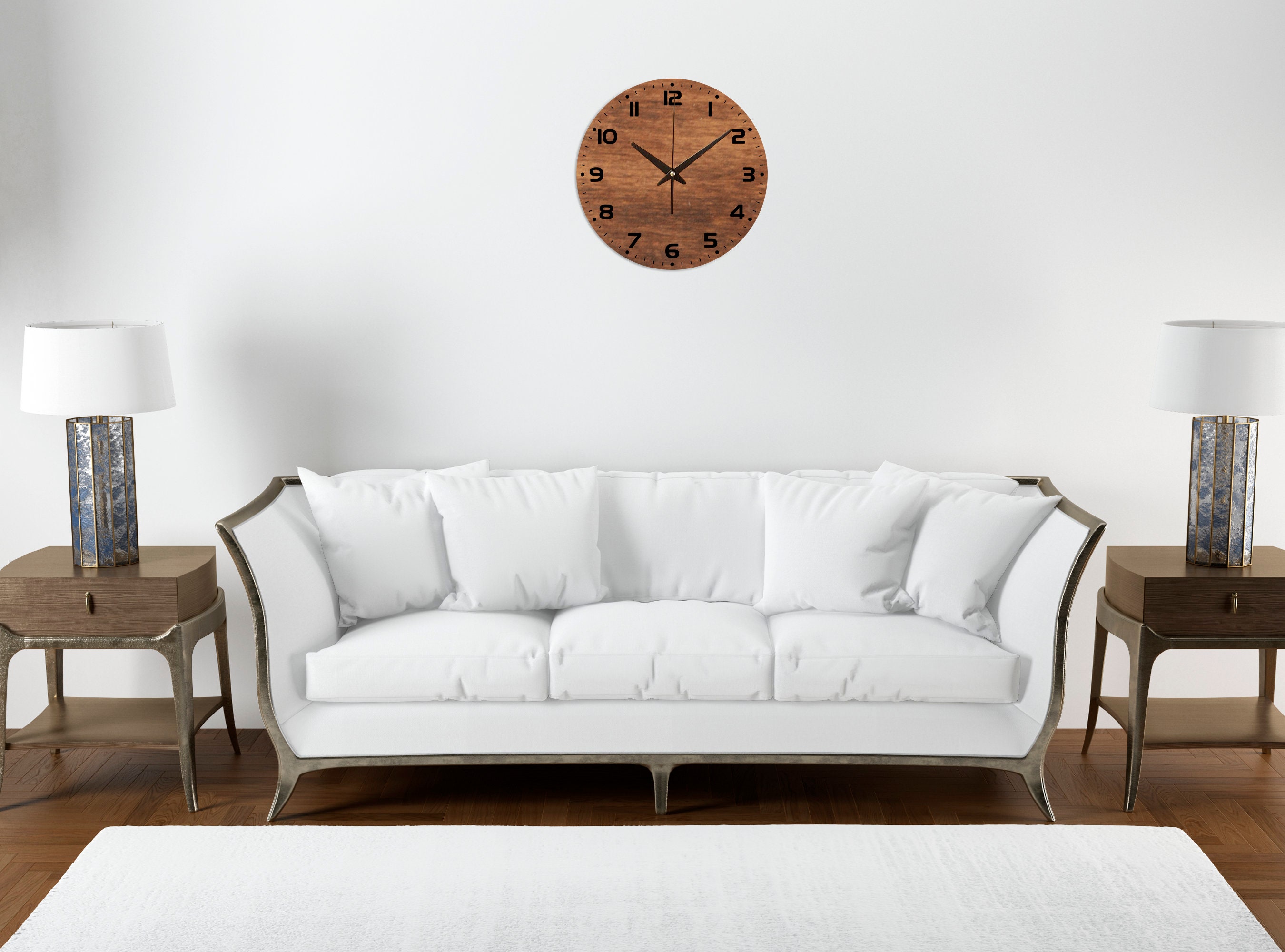Wall Clock Large Numberswall Clock Uniquewooden Wall Clock - Etsy