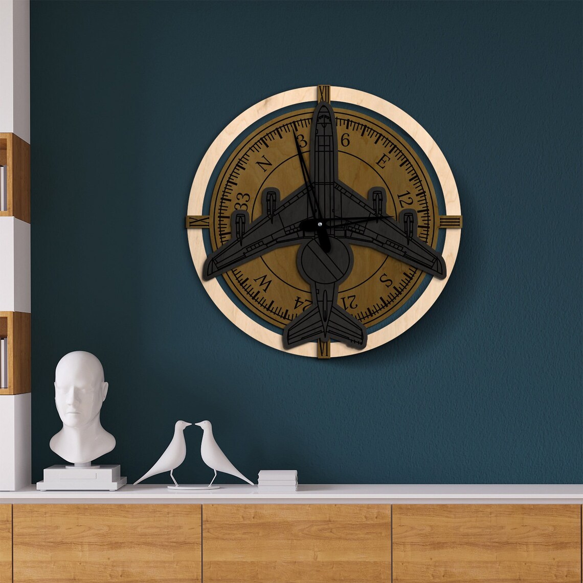 AWACS E-3 Sentry, Air Force Clocks, Aviation Clock, Military Clock ...