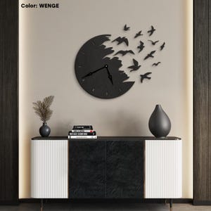 Birds Wall Clock, Bird Flying Clock, Modern Wall Clock Unique ...