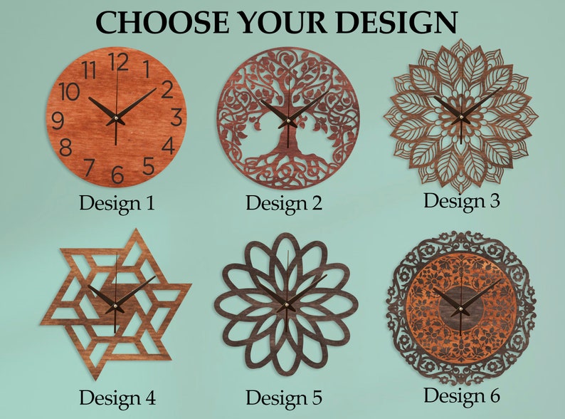 Wall Clock Flowerlarge Wall Clock Flowerwall Clock - Etsy