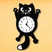 Wooden Cat Wall Clock, Cat Clock for Kids Room, Childrens Wall Clocks ...