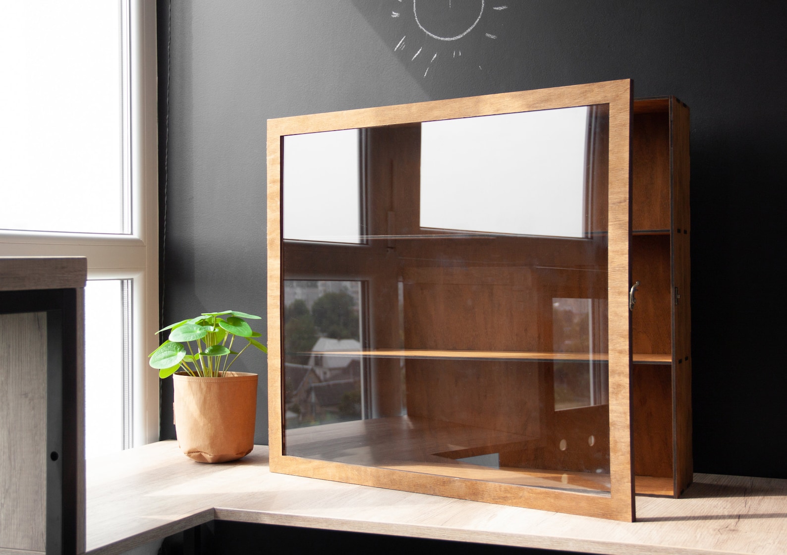 Display Case Woodmodern Display Cabinetwood Display Case - Etsy Canada