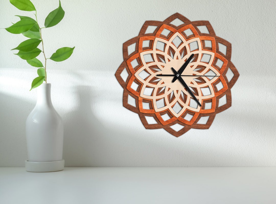 Yoga Wall Clock,yoga Wall Decor,mandala Wall Clock,mandala Wall Decor ...