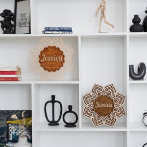 Mandala Name Sign, Custom Mandala Wall Art, Flower Mandala Name Decor ...