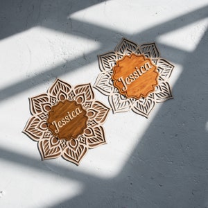 Mandala Name Sign, Custom Mandala Wall Art, Flower Mandala Name Decor ...