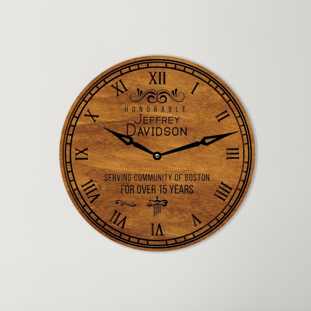Judges Clock, Gifts for Judges, Personalized Judge Gift, Lawyer Gift ...