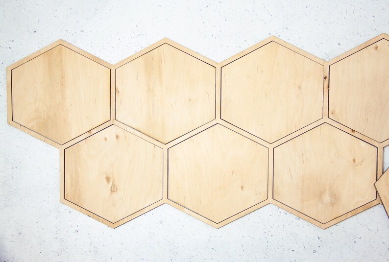 Honeycomb Wood Wall Decorhoneycomb Wood Wall Arthoneycomb | Etsy