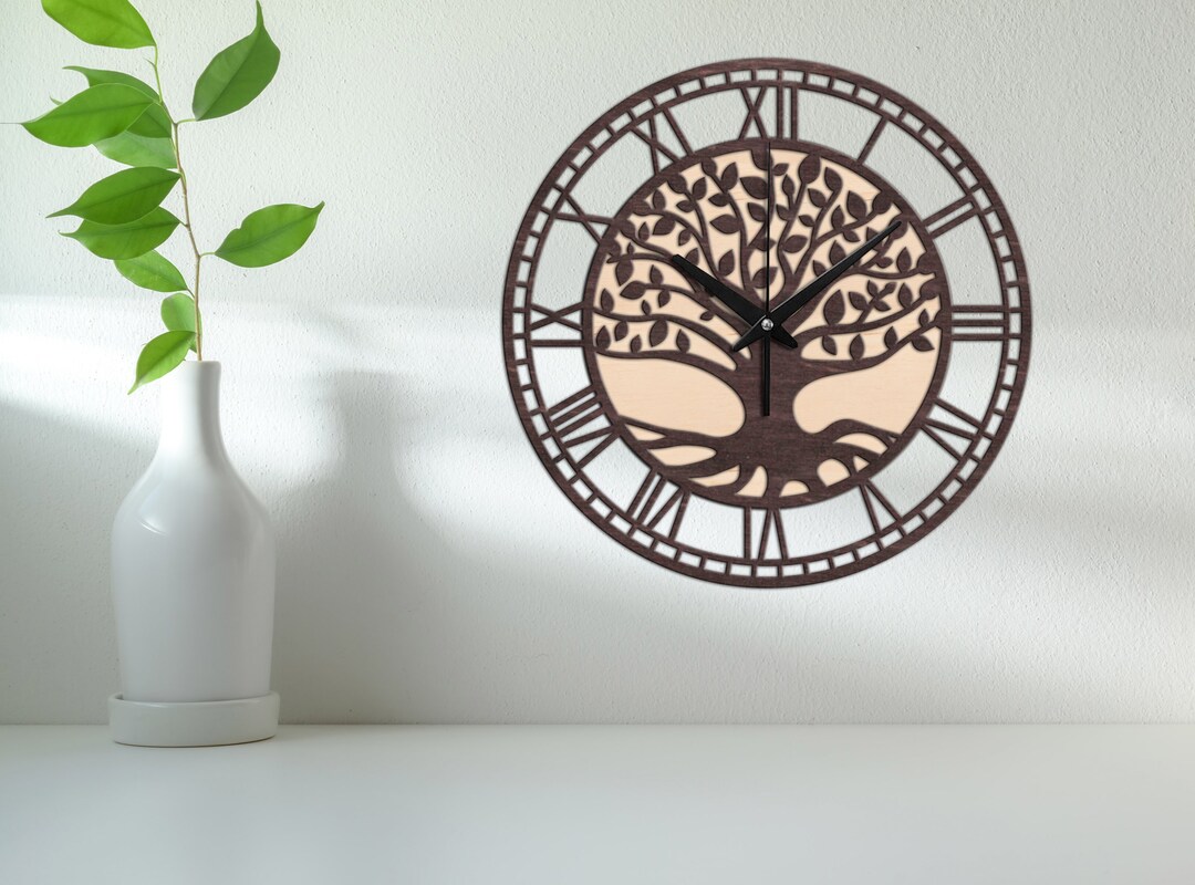 Tree of Life Wall Clock,tree of Life Wall Decor,tree of Life Wood Clock ...