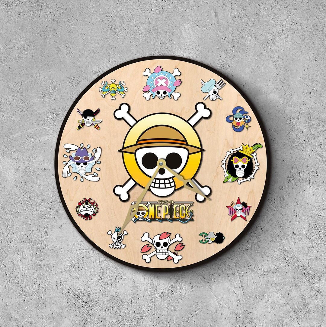 One Piece Wall Clock, One Piece Wall Decor, Anime Wall Clocks One-piece ...