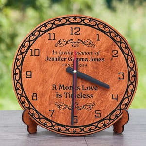 Memorial Clock for Mother,memorial Gift for Loss of Mother,wooden ...