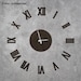 Large Wood Clock Wall, Clock With Separated Numbers, Roman Numeral Wall ...