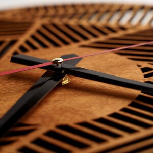 Geometric Wall Clock, Wall Clock Minimalist, Modern Wall Clock Wood ...