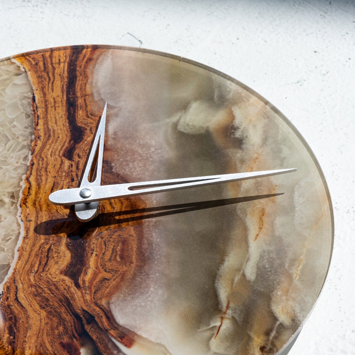 Agate Marble Wall Clock, Fluid Art Wall Clock, Epoxy Resin Wall Clock ...