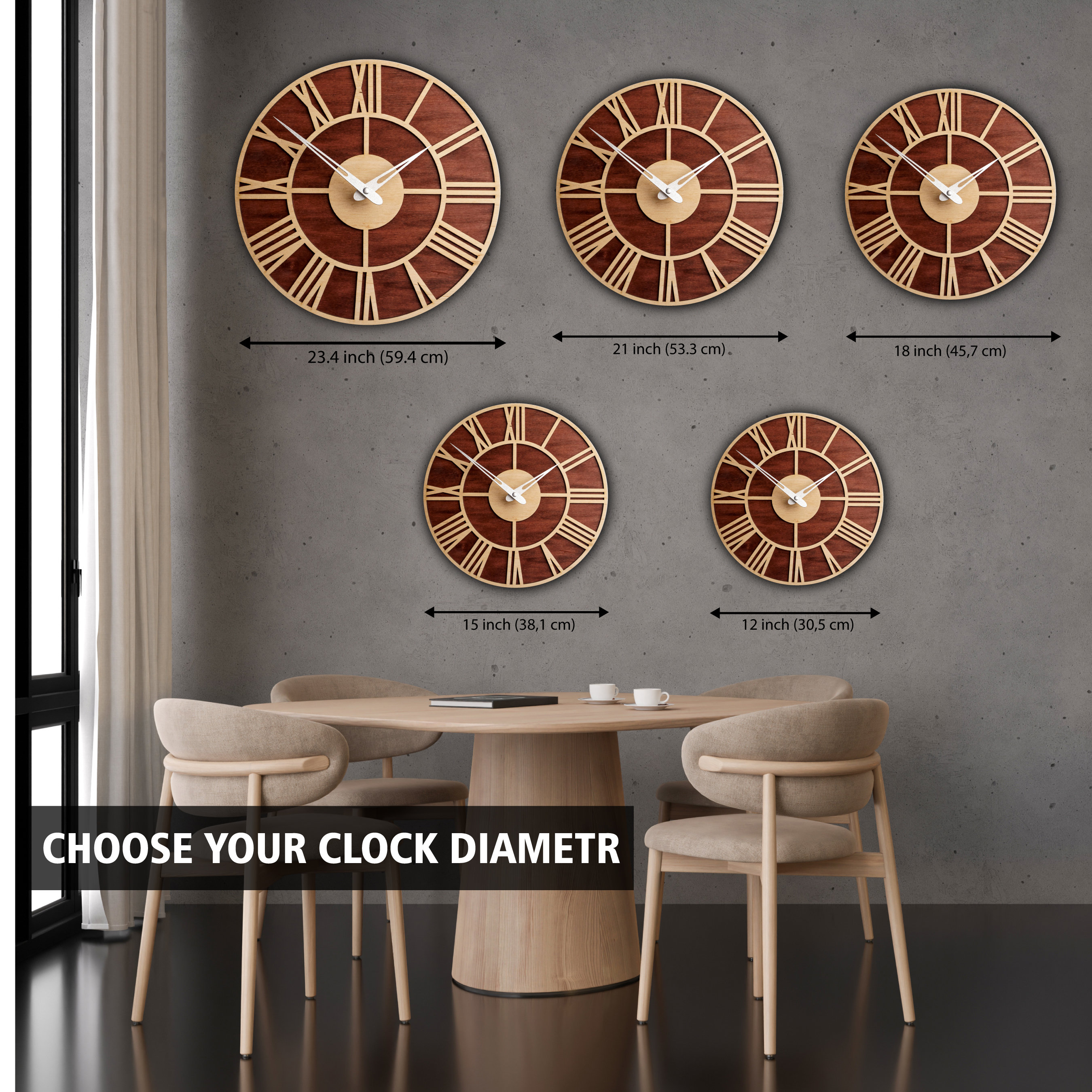 Tree Wall Clocktree Wood Wall Arttree Wood Clockwood Wall - Etsy