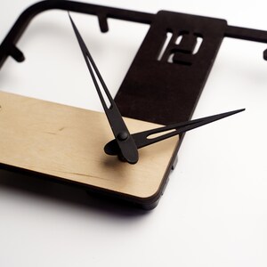 Square Wood Wall Clock, Minimalist Wall Clock, Nordic Wall Clock ...
