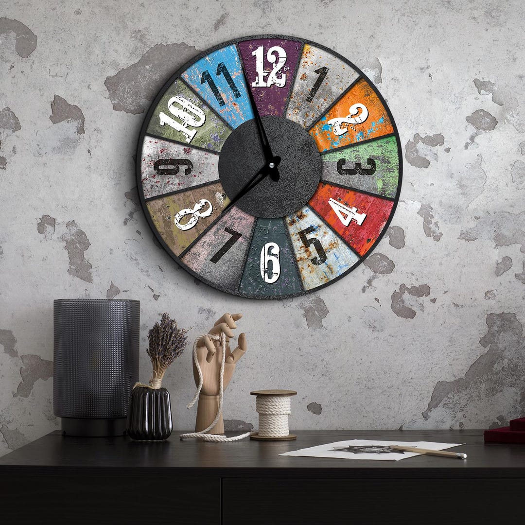 License Plate Clock, Unique Wall Clock With Numbers, License Plate Wall ...