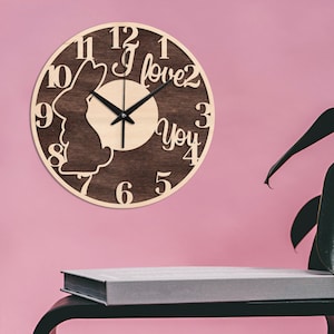 Rabbit Wall Clockbunny Wall Clockkitchen Clock for Walli - Etsy