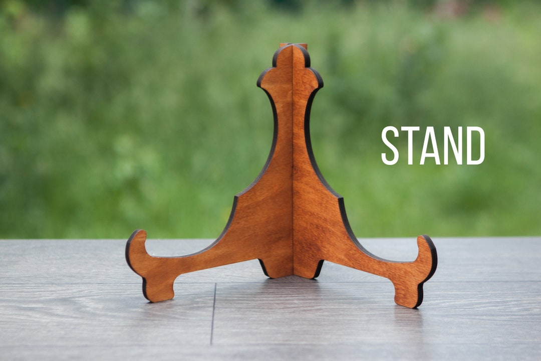Wooden Display Stand for Plates, Easel Stand for Plaque, Plate Holder ...