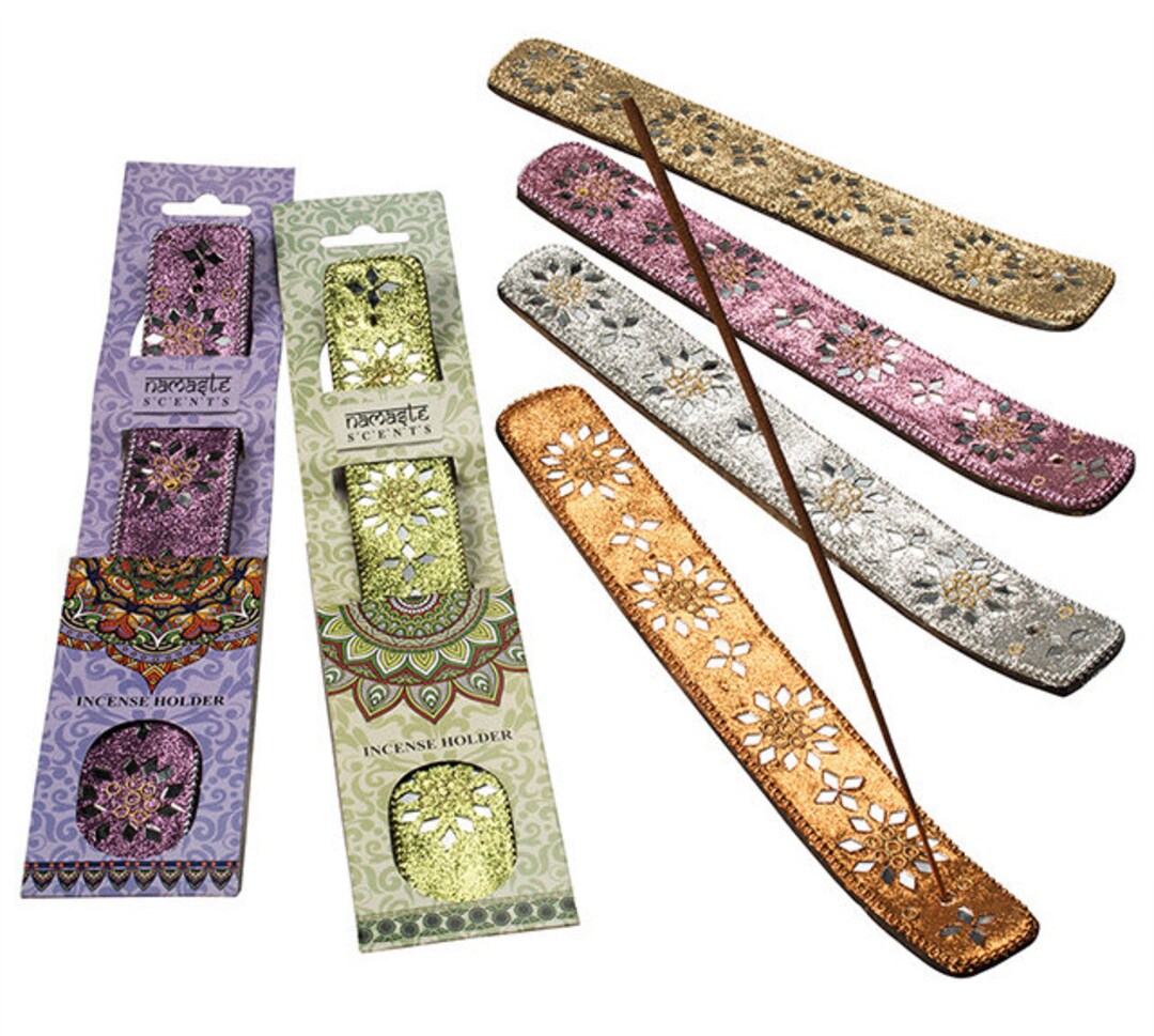 Indian Incense Sticks Holder Ash Catcher Mirror and Beads Design - Etsy