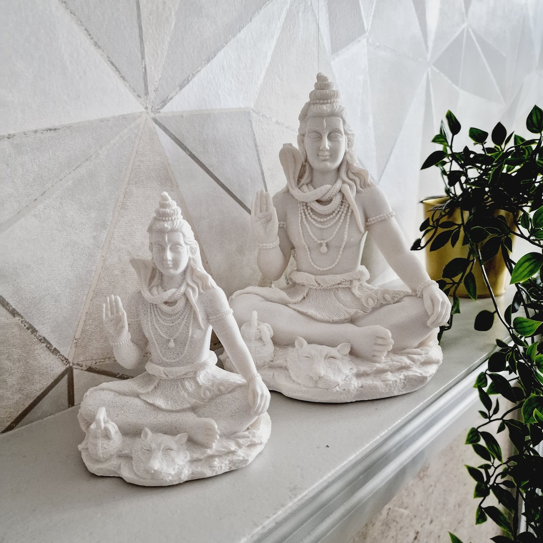 White Shiva Statue 2 Sizes. Beautiful Statue for Your Home. Statue of ...