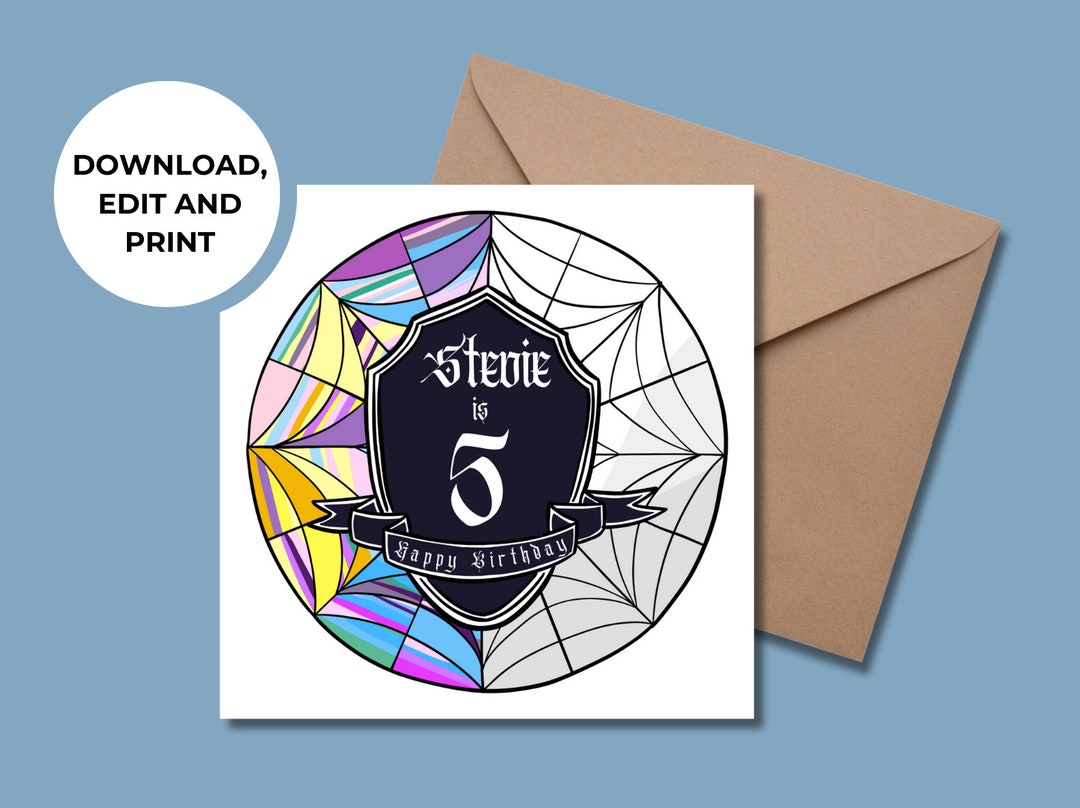 Editable Wednesday Birthday Card Canva Template Printable Wednesday ...